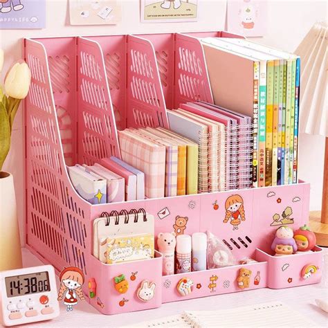 [half Price Clearance] Thickened File Rack Desk File Box Desktop Storage Box Bookshelf