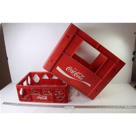 2 Plastic Coca Cola Crates Larger One Has A Crack Bodnarus