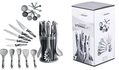 Juego De Utensilios De Cocina Set 20 Piezas Cuchillos Espátulas