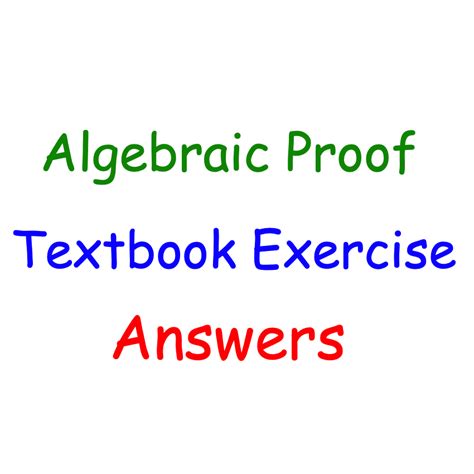 Algebraic Proof Corbettmaths