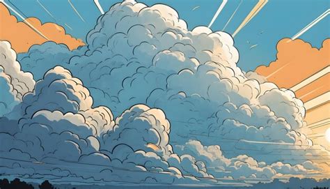 Premium Photo Comic Clouds With Morning Sunlight Wallpaper