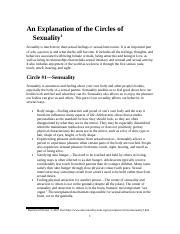 Explanation Of The Circles Of Sexuality Doc An Explanation Of The Circles Of Sexuality
