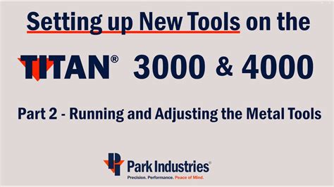 Titan Tool Setup Part 2 Setup And Adjusting Metal Tools Youtube