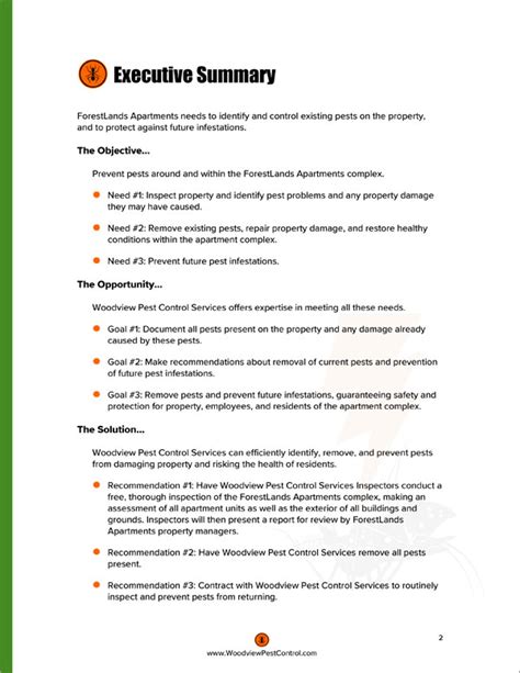 Pest Control Services Sample Proposal Downloadable Template