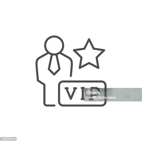 Vip 사람 라인 개요 아이콘 개념에 대한 스톡 벡터 아트 및 기타 이미지 개념 고객 고급 Istock