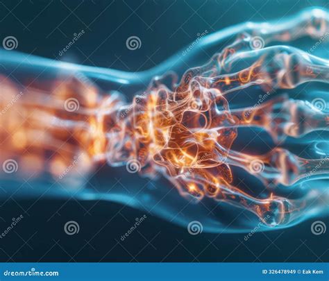 Carpal Bone Labeled With Colors With Body 3d Rendering Illustration
