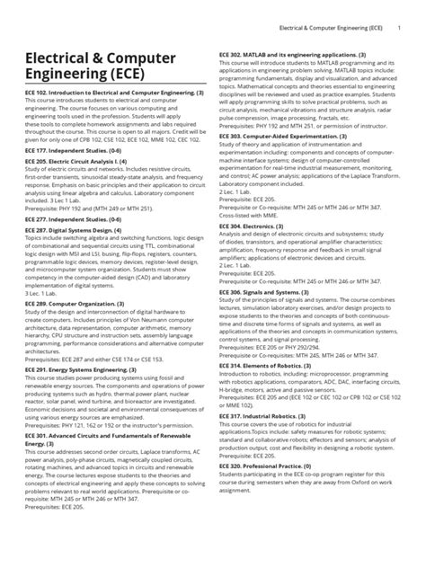 Electrical And Computer Engineering Ece Pdf Electronic Engineering Digital Electronics