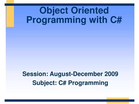 Ppt Object Oriented Programming With C Powerpoint Presentation Free