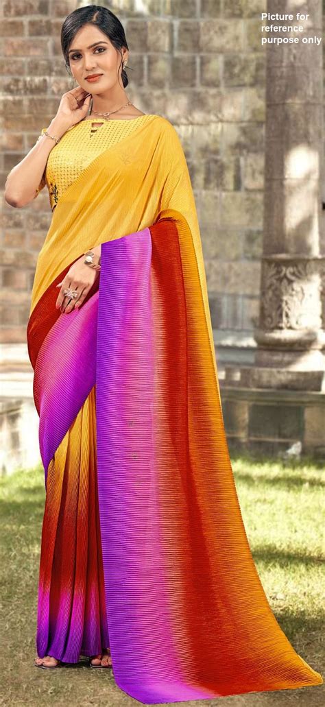 Accordion Pleated Fancy Saree Ynf 052 Simply Sarees Melbourne