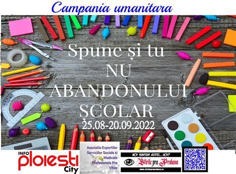 Campanie Umanitar Napoi La Coal Spune I Tu Nu Abandonului Colar Gazeta De Prahova