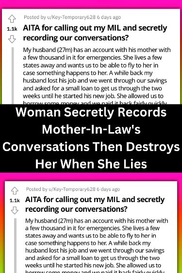 Woman Secretly Records Mother In Law S Conversations Then Destroys Her
