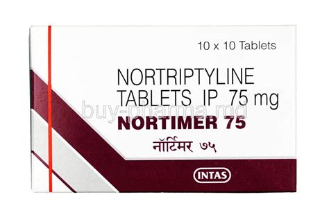 Buy Nortimer Nortriptyline 75mg 10s Tablet Online