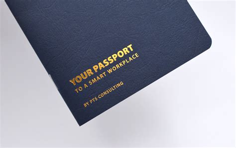 Passport Style Foiled Information Booklet Freestyle Print London
