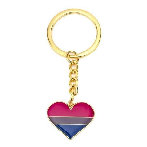 Bisexual Pride Heart Keychain Queer In The World The Shop Reviews