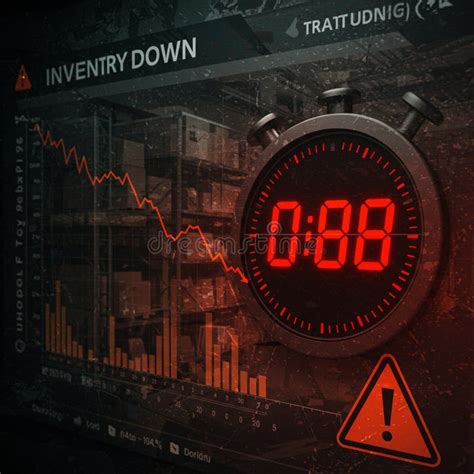 Digital Illustration Showcasing A Declining Stock Market Chart And A Prominent Digital Stock