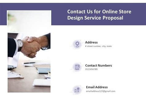 Contact Us For Online Store Design Service Proposal Ppt Powerpoint Presentation Slides Professional