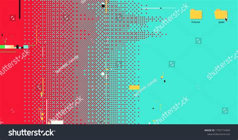 Computer Desktop Windows Glitch Error Digital Stock Vector Royalty Free 1792714594