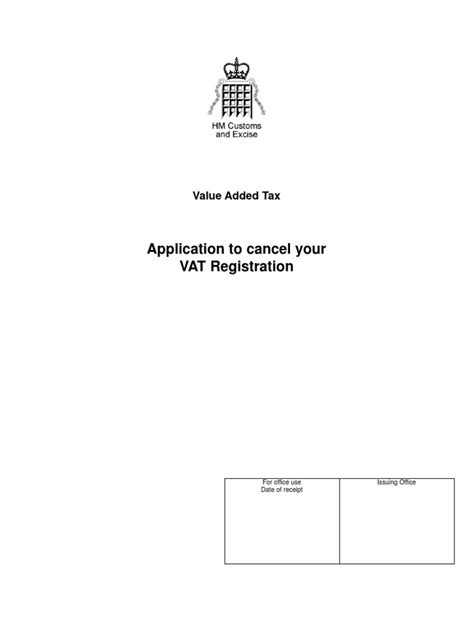 Vat7 Applicationtocancelyourvatregistration Pdf Value Added