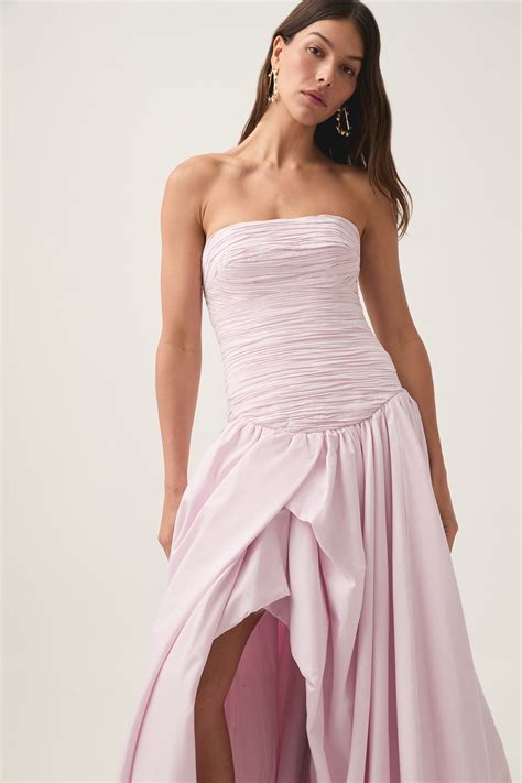 Violette Bubble Hem Maxi Dress Pastel Pink Aje Aje Row