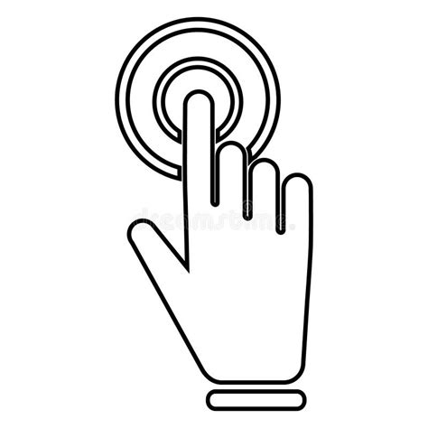 Hand Cursor Click Icon Symbol Vector Stock Illustration Illustration Of Vector Click
