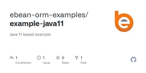 Github Ebean Orm Examplesexample Java11 Java 11 Based Example
