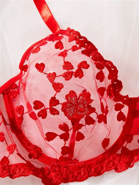 Plus Size Sexy Lingerie Set Womens Plus Floral Appliques Temu