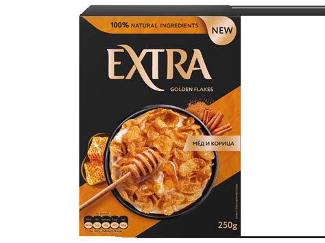 Хлопья Extra Кукурузные с Мёдом и корицей 250 г купить с доставкой по Москве и области