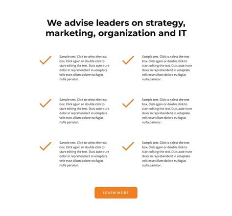 Check Icons And Texts Homepage Design By Nicepage