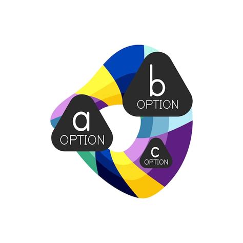 Premium Vector Abstract Colorful Geometric Option Infographics Design Template With Sample Abc