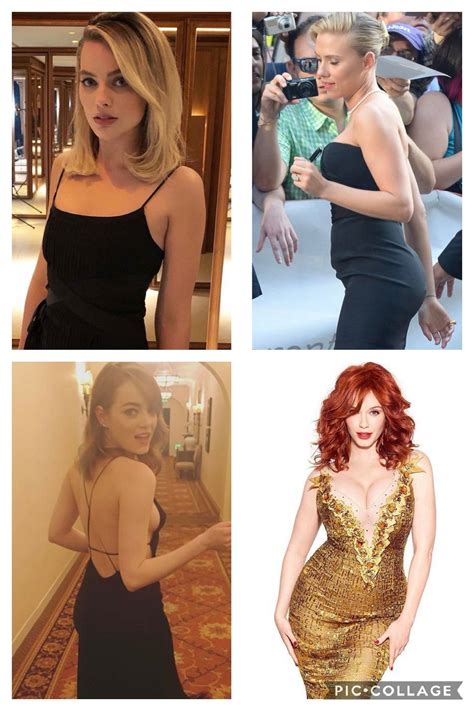 Margot Robbie Scarlett Johansson Emma Stone Christina Hendricks Facesit Messy Facefuck