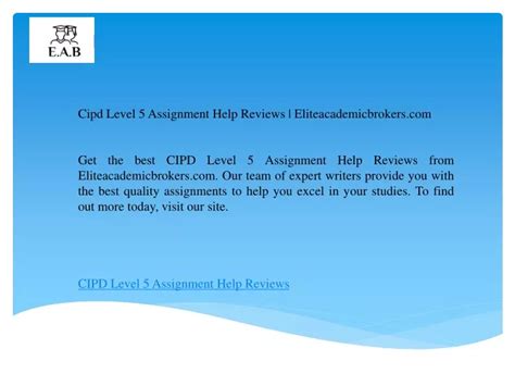 PPT Cipd Level Assignment Help Reviews Eliteacademicbrokers Com PowerPoint Presentation ID