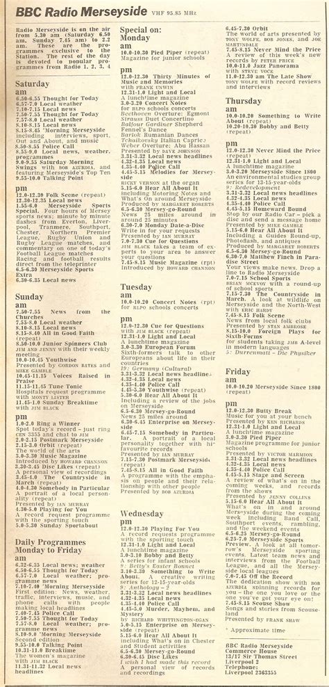 Random Radio Jottings Down You Local Bbc Radio Merseyside