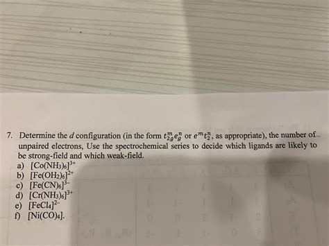 Solved Determine The D Configuration In The Form SEE Chegg