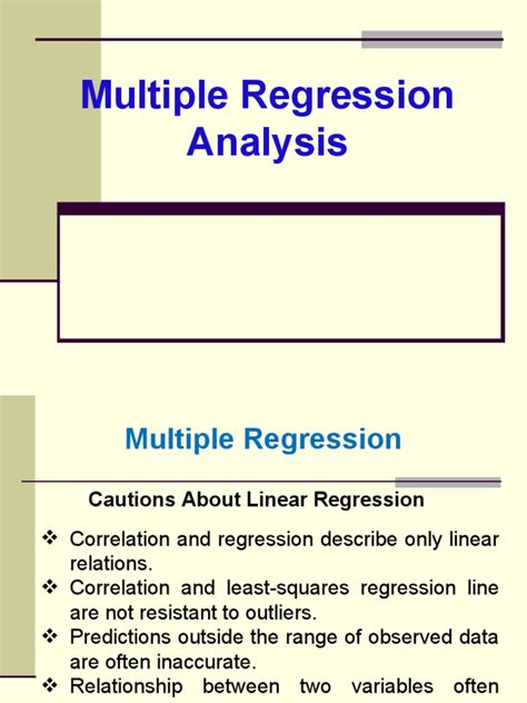 Multiple Regression Analysis 1 Pdf Regression Analysis Errors And