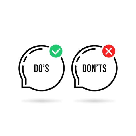 Premium Vector Simple Do39s And Don39ts Bubble Like True Or False
