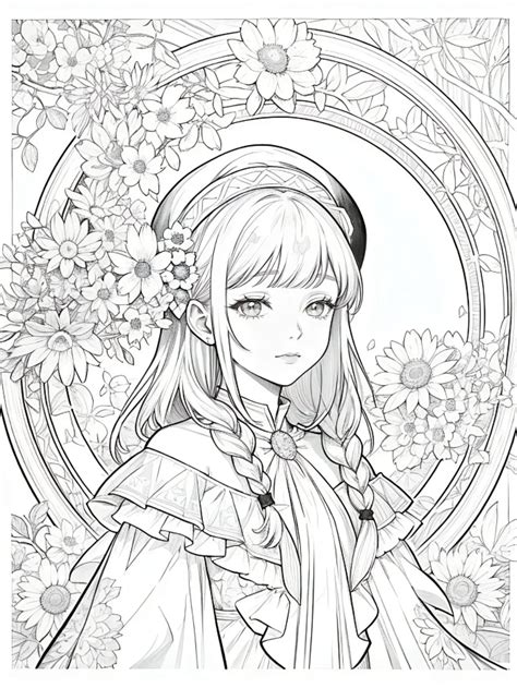 分享给大家一些线稿图，可以给孩子涂色 花瓣网