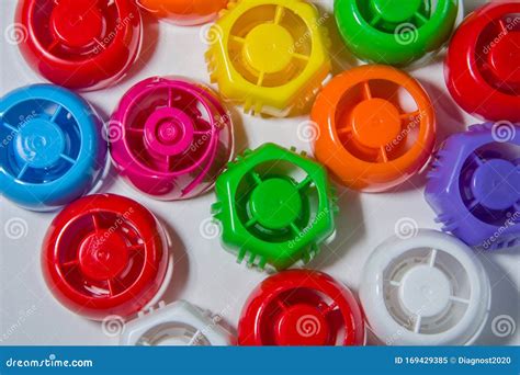 Multicolored Plastic Bottle Caps Background Texture For Design