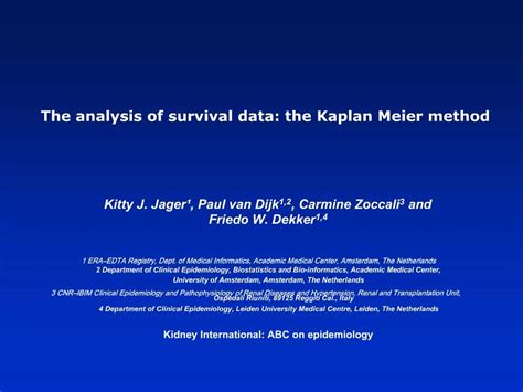 Ppt The Analysis Of Survival Data The Kaplan Meier Method Powerpoint