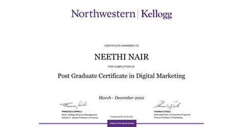 Neethi Nair On Linkedin Post Graduate Certificate In Digital Marketing • Neethi Nair • I