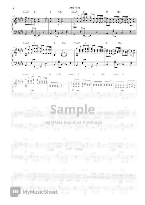 Taylor Swift Anti Hero Sheets By Bernard Hui