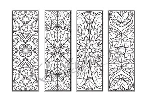 Mandala Coloring Bookmarks Instant Download Relax Mandala Designs To
