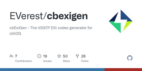 GitHub EVerest Cbexigen CbExiGen The V2GTP EXI Codec Generator For CbV2G