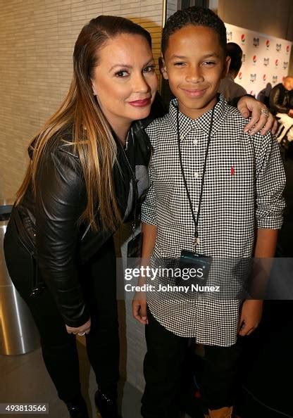 Radio Personality Angie Martinez Poses With Her Son Niko Ruffin At