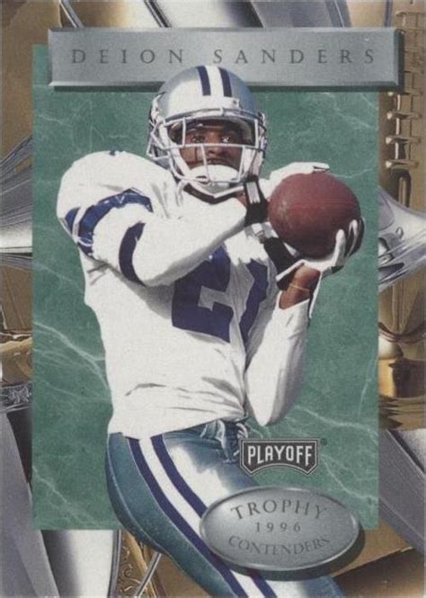 1996 Playoff Trophy Contenders Deion Sanders 21 For Sale Ebay