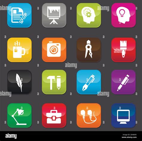 Creative Process Icons Set Stock Vector Image Art Alamy