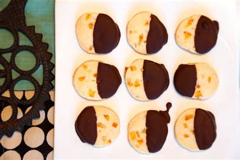 Chocolate Dipped Orange Shortbread Cookies Recipe Chocolate Dipped