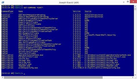 🤓powershell Certificate Store Navigation Joseph Kravis 🌟 A View