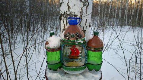 Кормушка из 5-литровой пластиковой бутылки