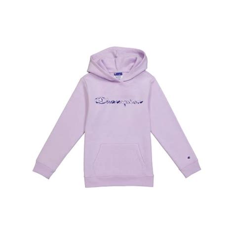 Champion Girls Powerblend Fleece Hoodie Lavender Bouquet 16 Bg4717
