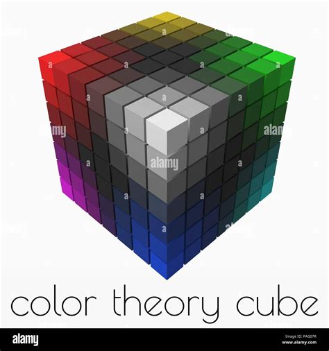 Small Cubes Makes Color Gradient In Shape Of Big Cube Black Version 3d Style Vector